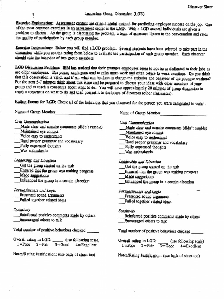 13.2) Leaderless Group Discussion | PDF