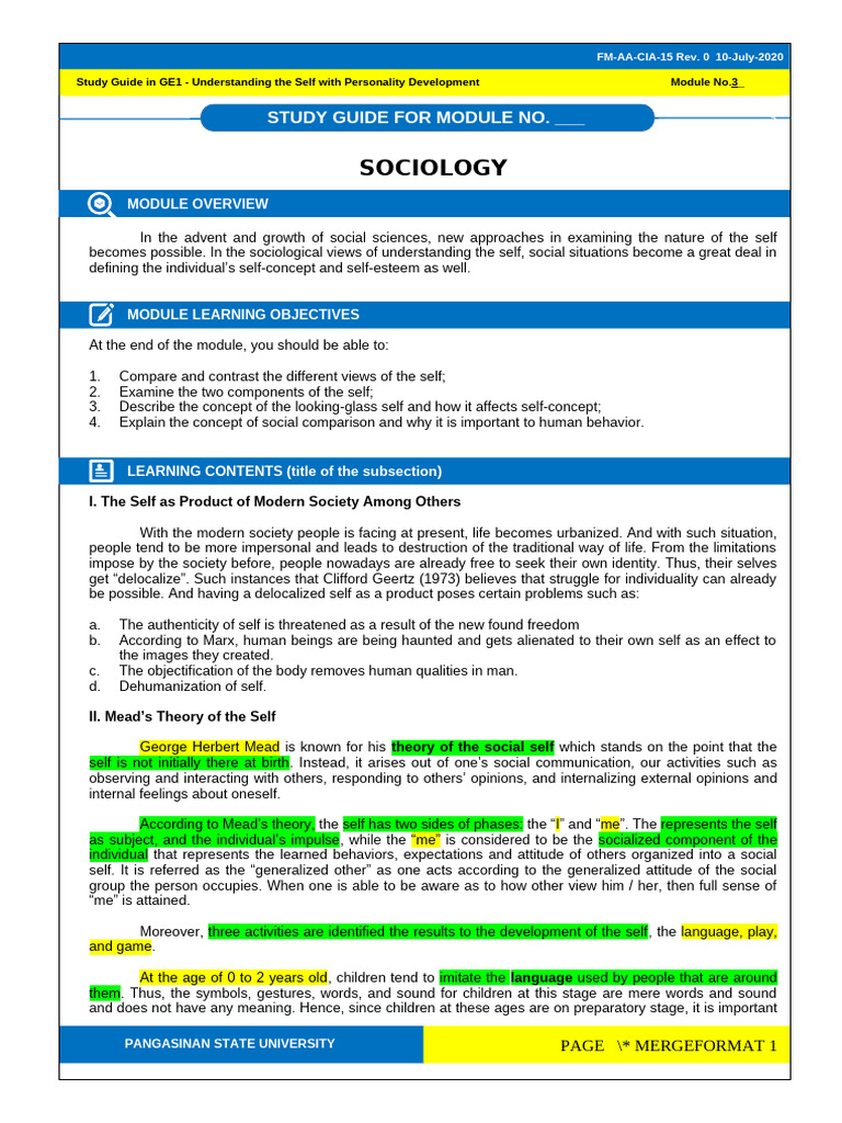 GE1 Module2 Sociology | PDF