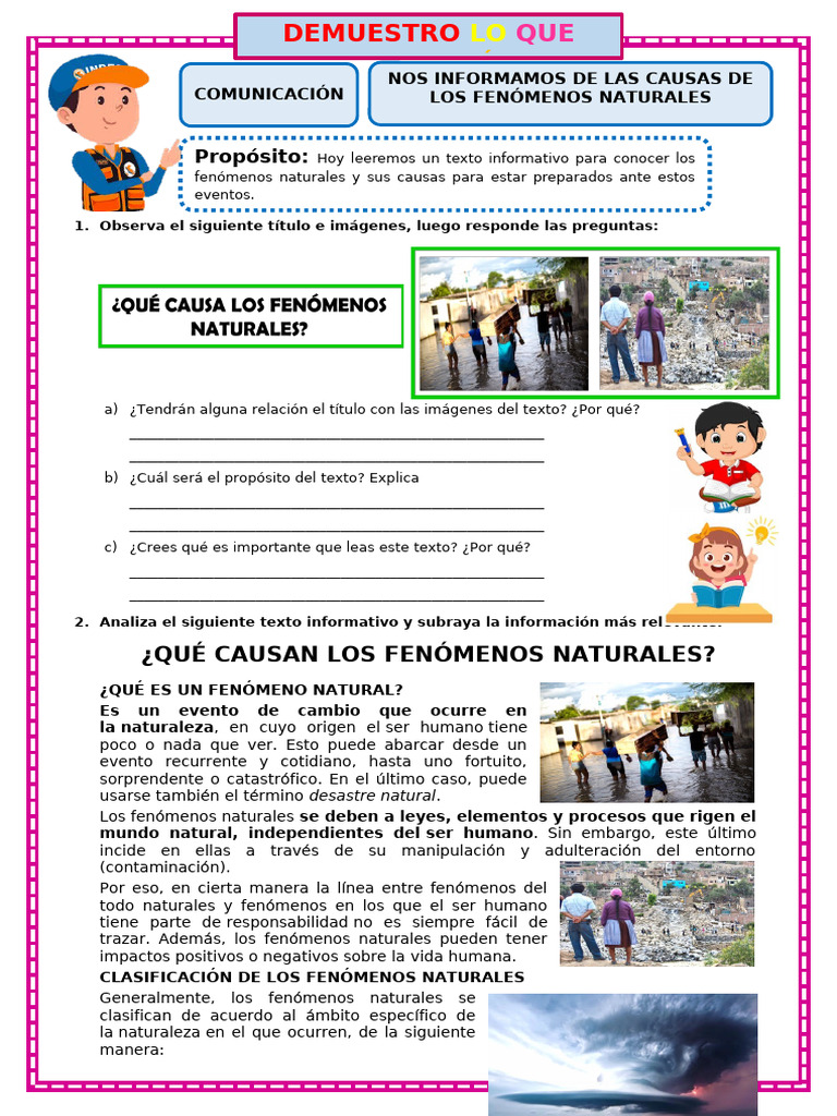 04.ficha Comunicacion-Nos Informamos Sobre Las Causas de Los Fenómenos ...