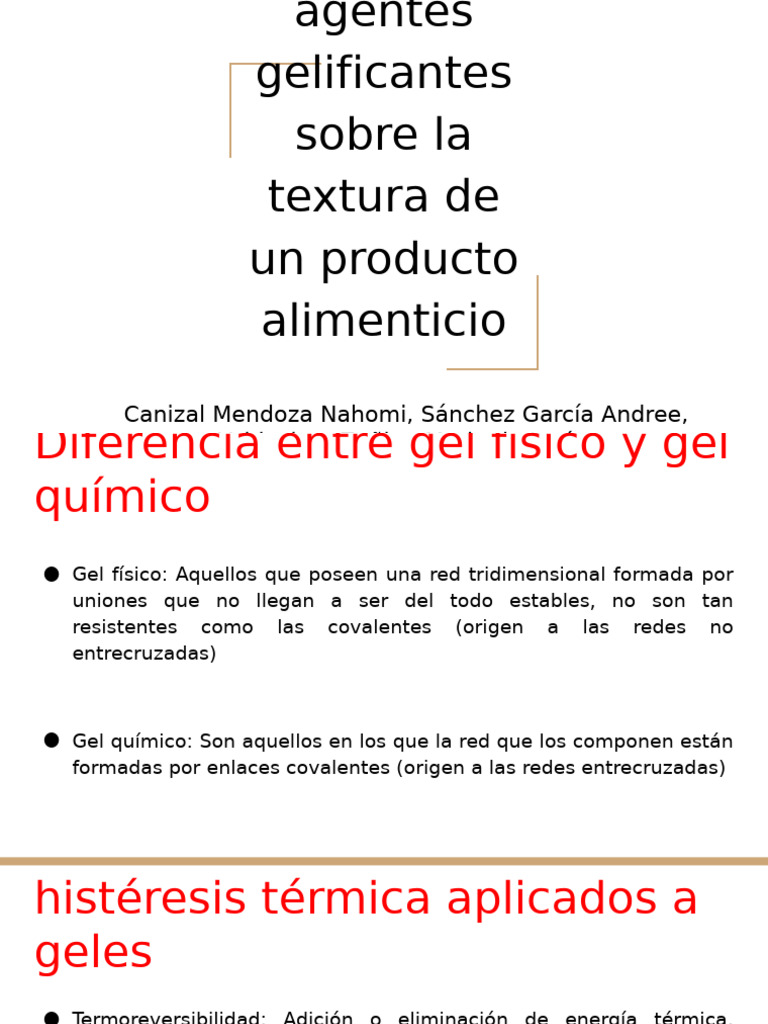 Efecto de Agentes Gelificantes Sobre La Textura de Un Producto ...