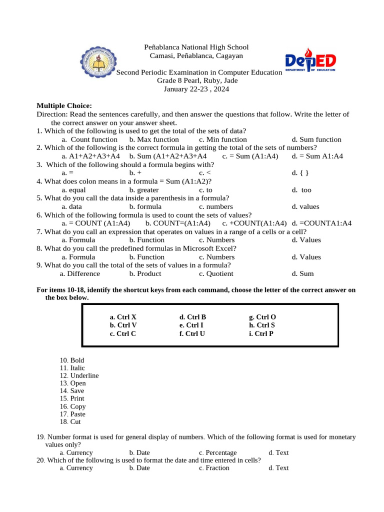 Grade 8 Computer Ed-2nd Quarter | PDF