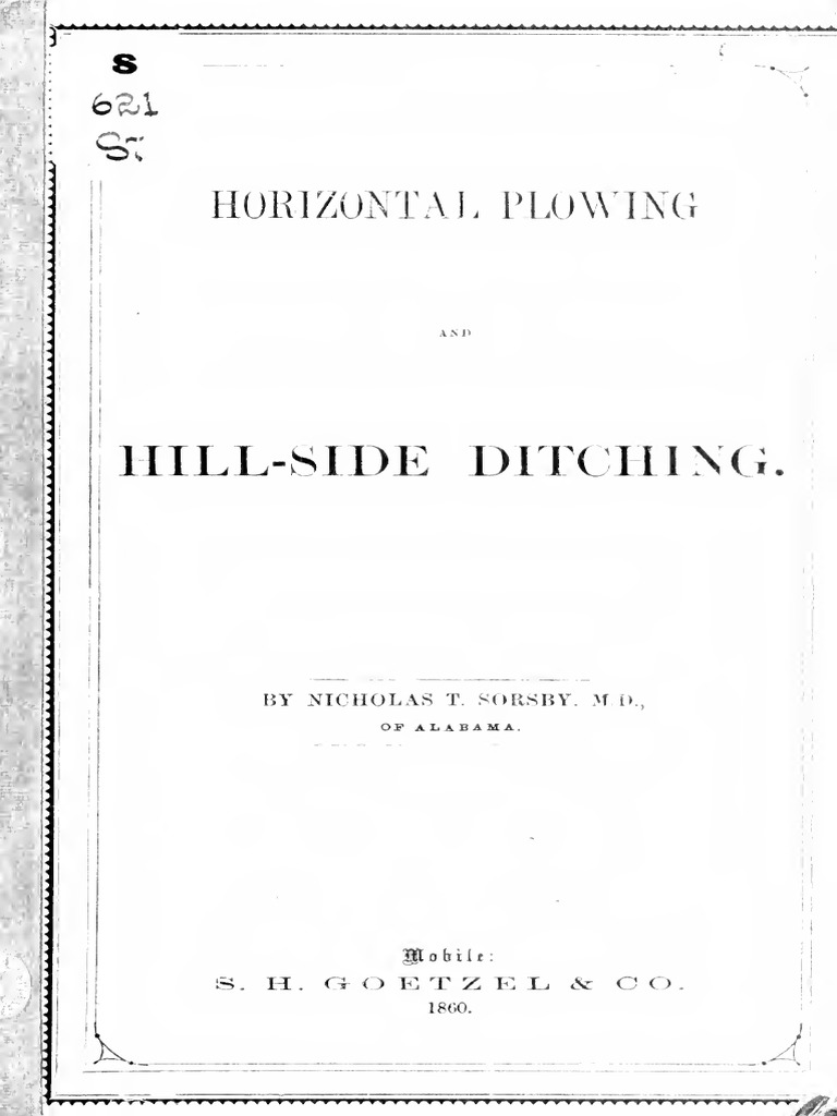 Horizontal Plowing and Hill Side Ditching 1860 | PDF