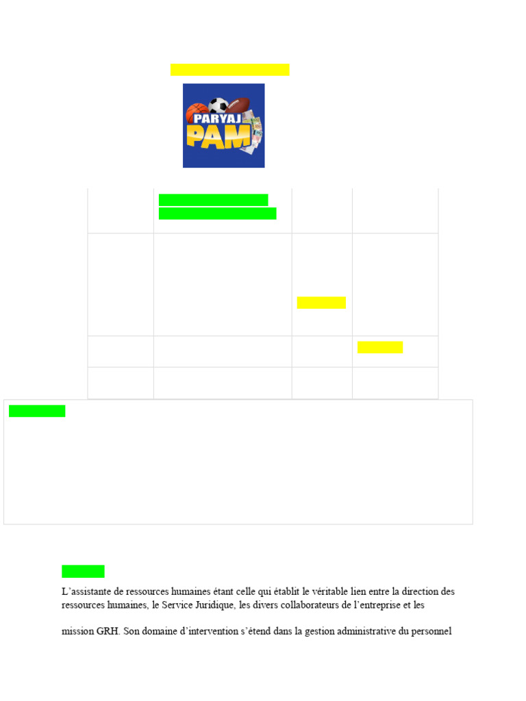 Recrutement Assistante RH - Paryaj Pam | PDF | Finance & Money Management