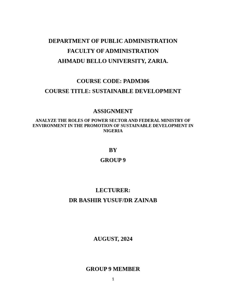 Power Sector Assignment | PDF