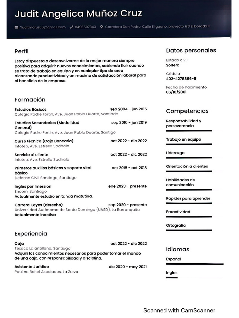 Currículum Judit Muñoz | PDF