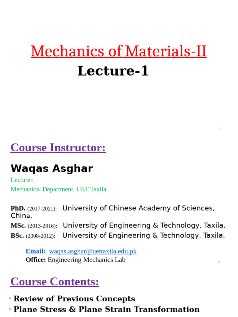 Lec # 1 - Review | PDF