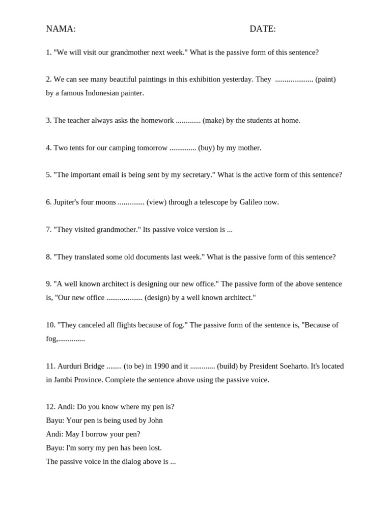 Soal Basic Tenses | PDF