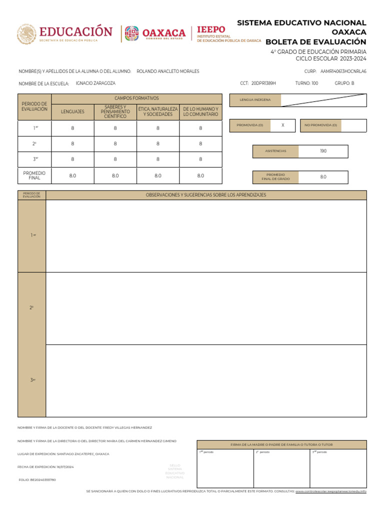 ReporteDeEvaluacion JSP | PDF