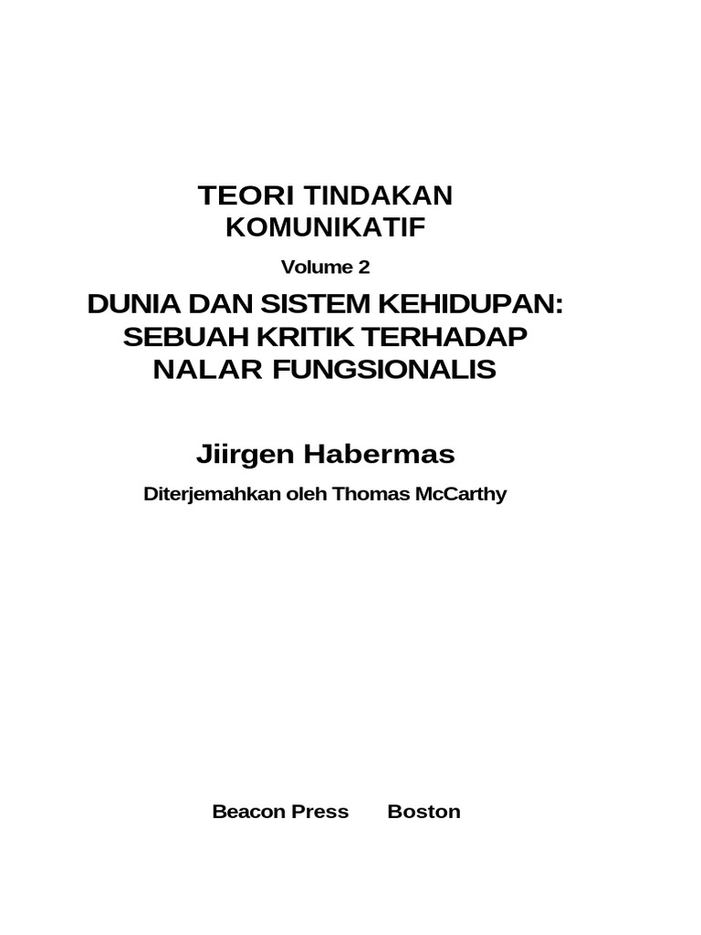 Jurgen-Habermas-The-Theory-Of-Communicative-Action-Volume-2-1 Id | PDF
