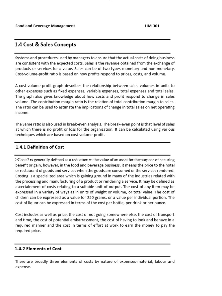 Cost Control Module 8 | PDF
