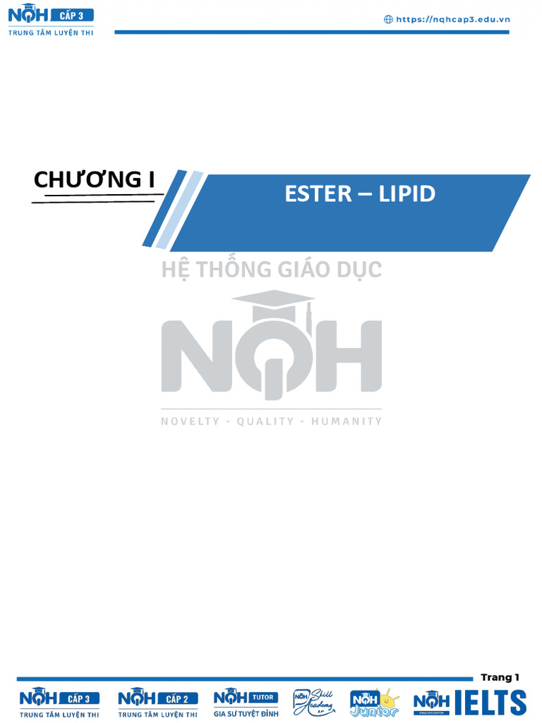 TÓM TẮT CHUYÊN ĐỀ LIPID | PDF