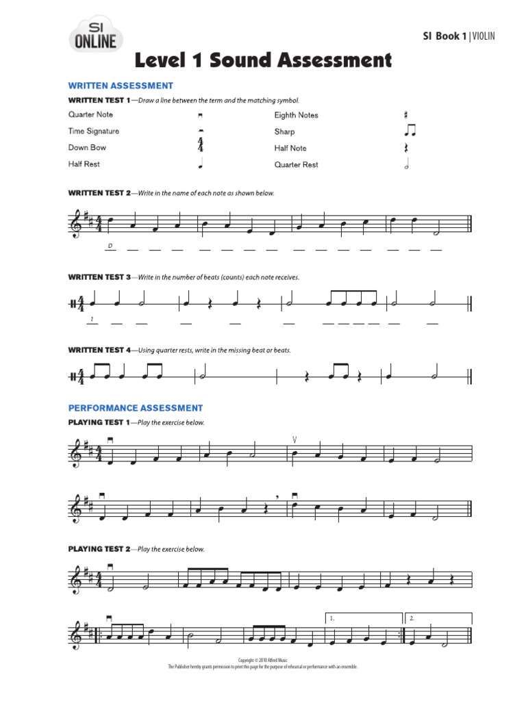 VN Lev 1 Sound Assessment | PDF