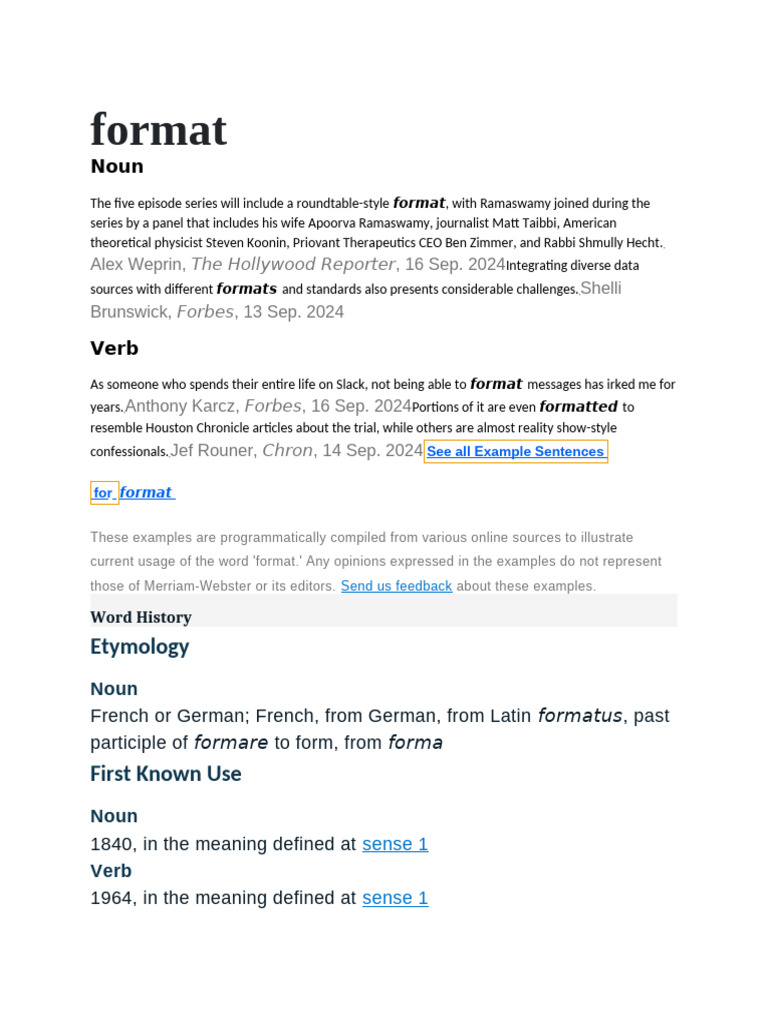 What Is Format | PDF