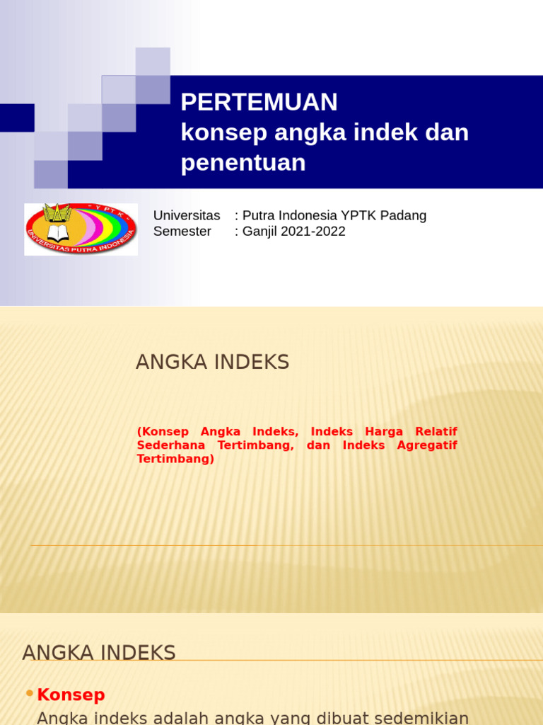 Konsep Angka Indek Dan Penentuan | PDF