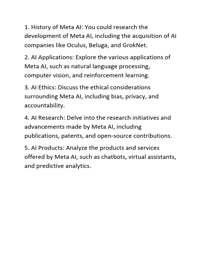 History of Meta Ai | PDF