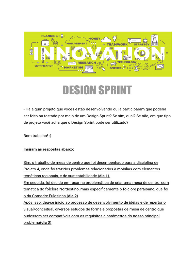 Bernardo Carleial - DESIGN SPRINT | PDF