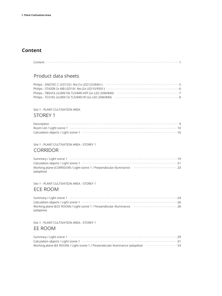 Plant Cultivation Area - Report | PDF