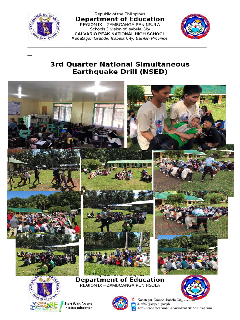 CPNHS 3rd Quarter National Simultaneous Earthquake Drill (NSED) | PDF ...