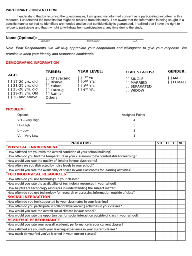 Fci - Participants Consent Form | PDF