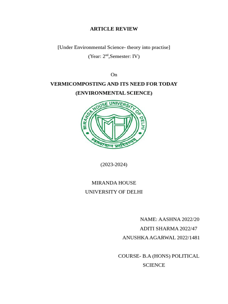 Review File Vermicomposting | PDF
