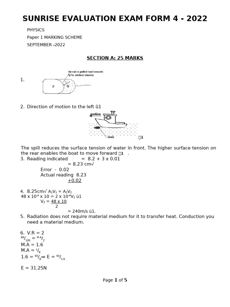 232 - Physics Pp1 Ms | PDF