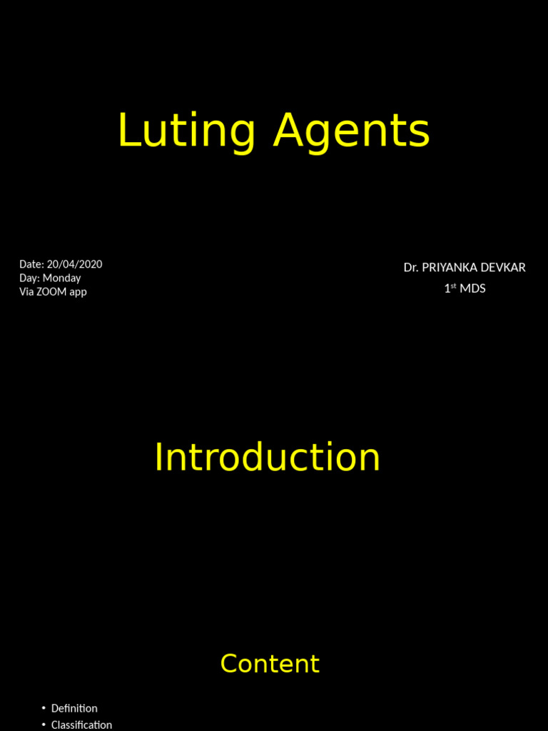 3.luting Agents - Final | PDF