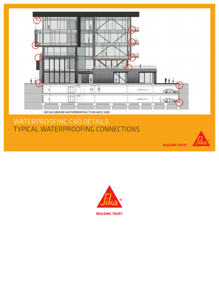 Sika Waterproofing Overlap Details SWOD - CAD Booklet - 1018 | PDF