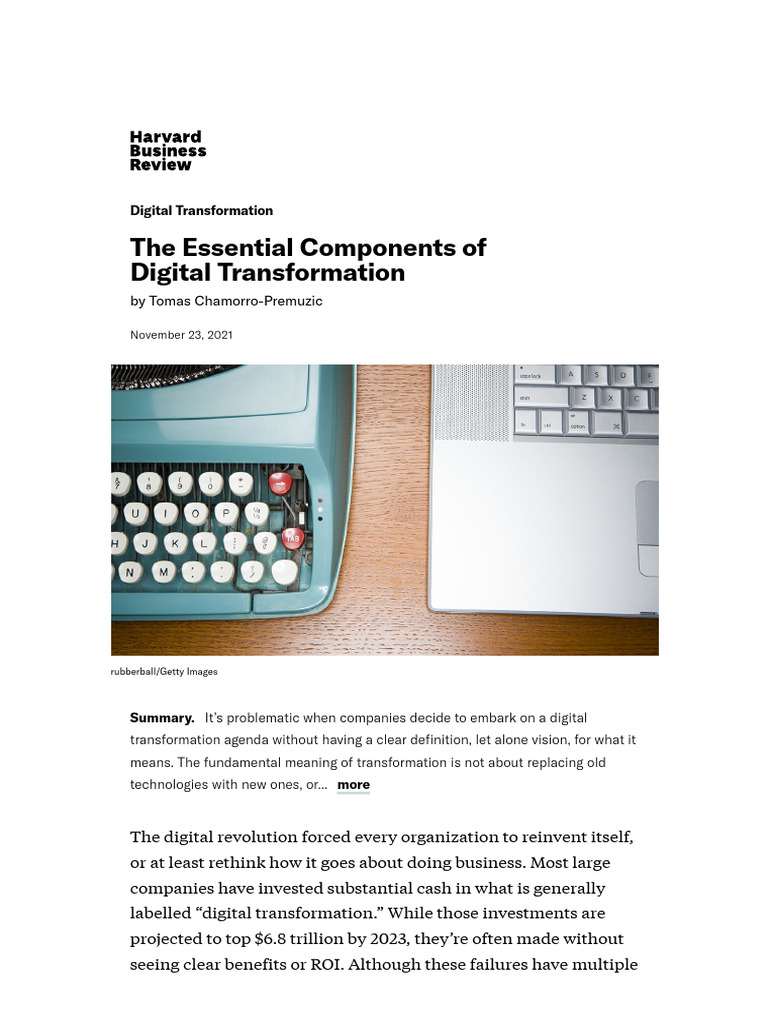 The Essential Components of Digital Transformation | PDF