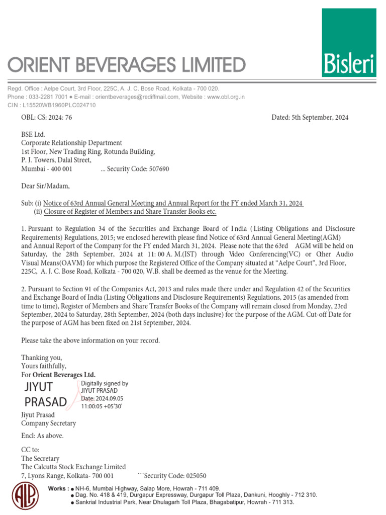 Orient Beverages | PDF