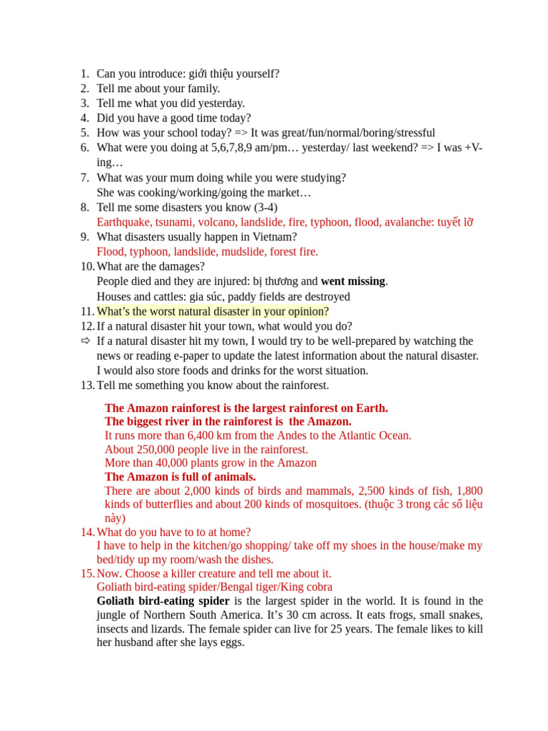 Speaking Test Idea | PDF
