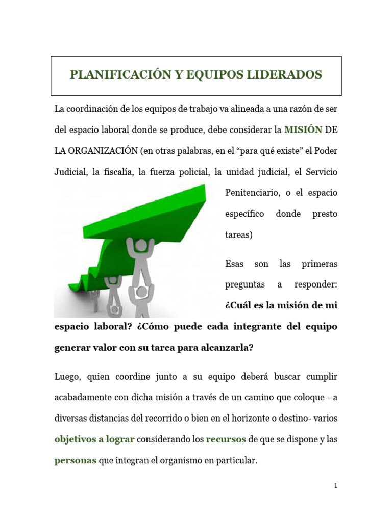 Liderazgo y Planificación | PDF