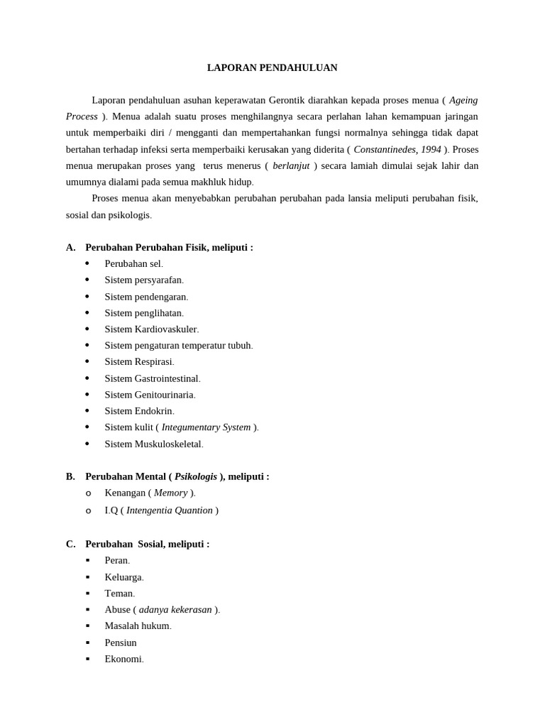 Panduan Pengisian Askep Gerontik | PDF