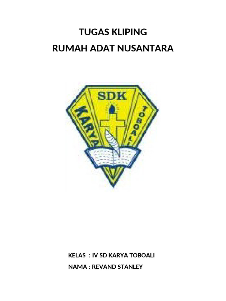 TUGAS KLIPING Kelas IV SD Karya Toboali | PDF