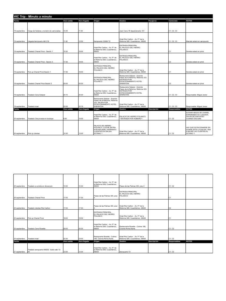 VIC TRIP CDMX - Transporte | PDF