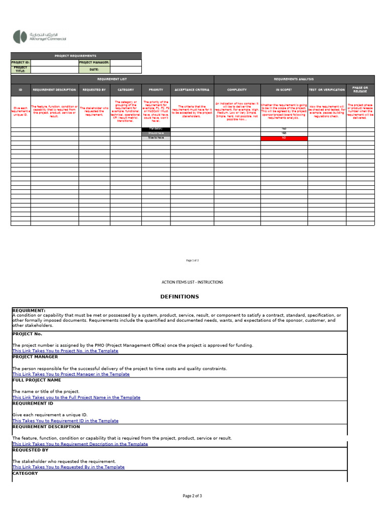Project Requirements Gathering | PDF