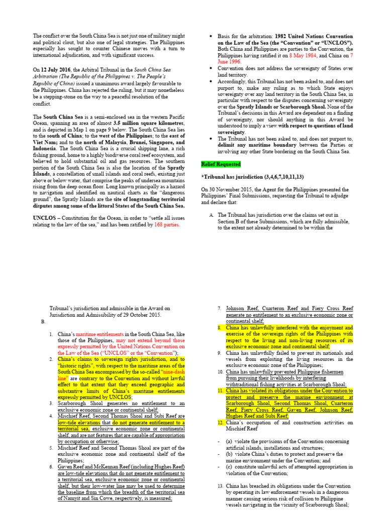 UNCLOS - Summary | PDF