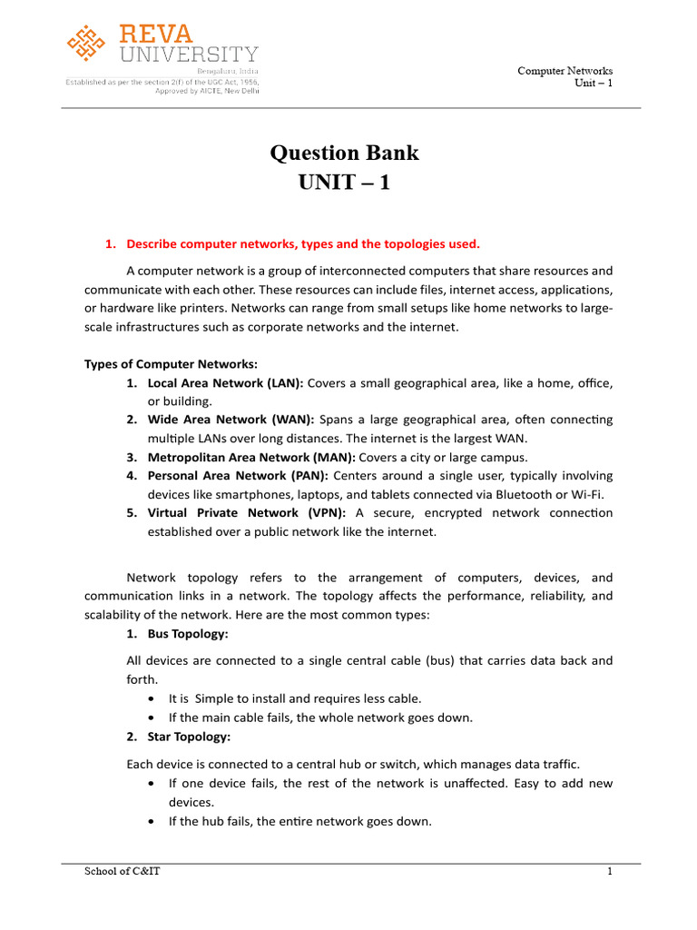 Unit-1-QuestionBank-Learning Materials | PDF