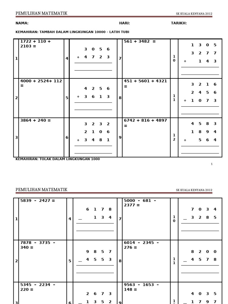 MT Exercise 260411-T3-LATIH TUBI | PDF