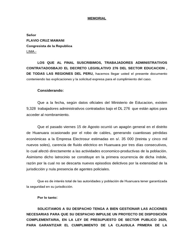 Modelo de Memorial | PDF