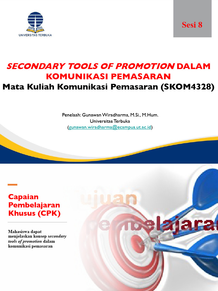 Komunikasi Pemasaran Sesi 8 | PDF