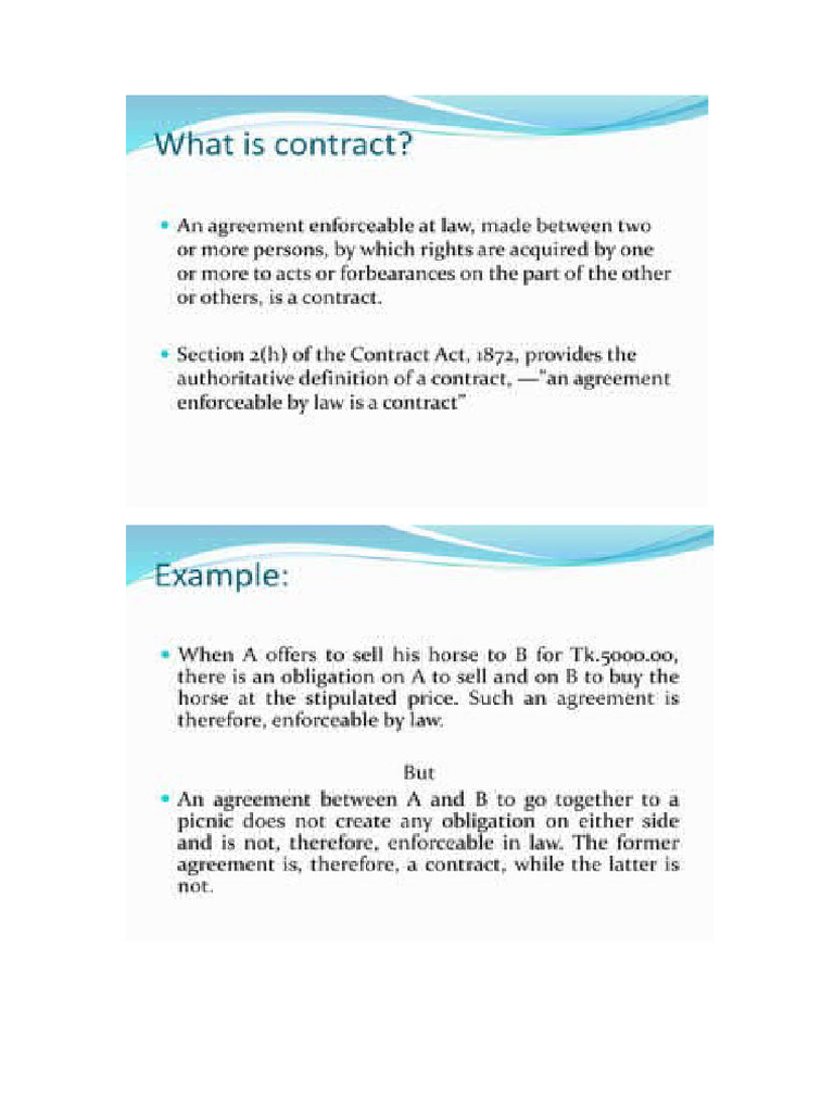 Basic Concept of Contracts | PDF