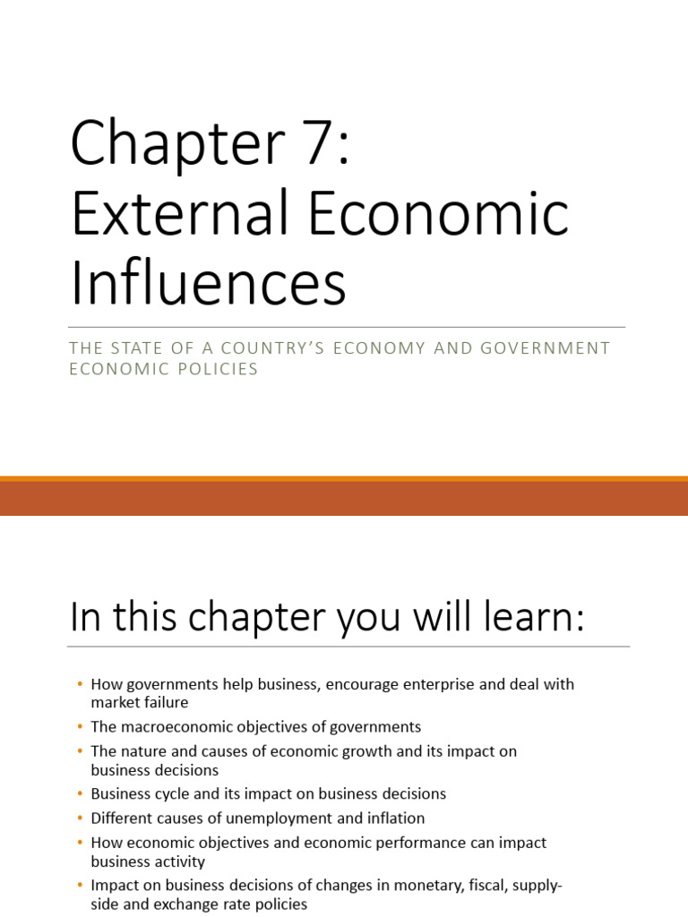 Chap 7 - External Economic Influences | PDF