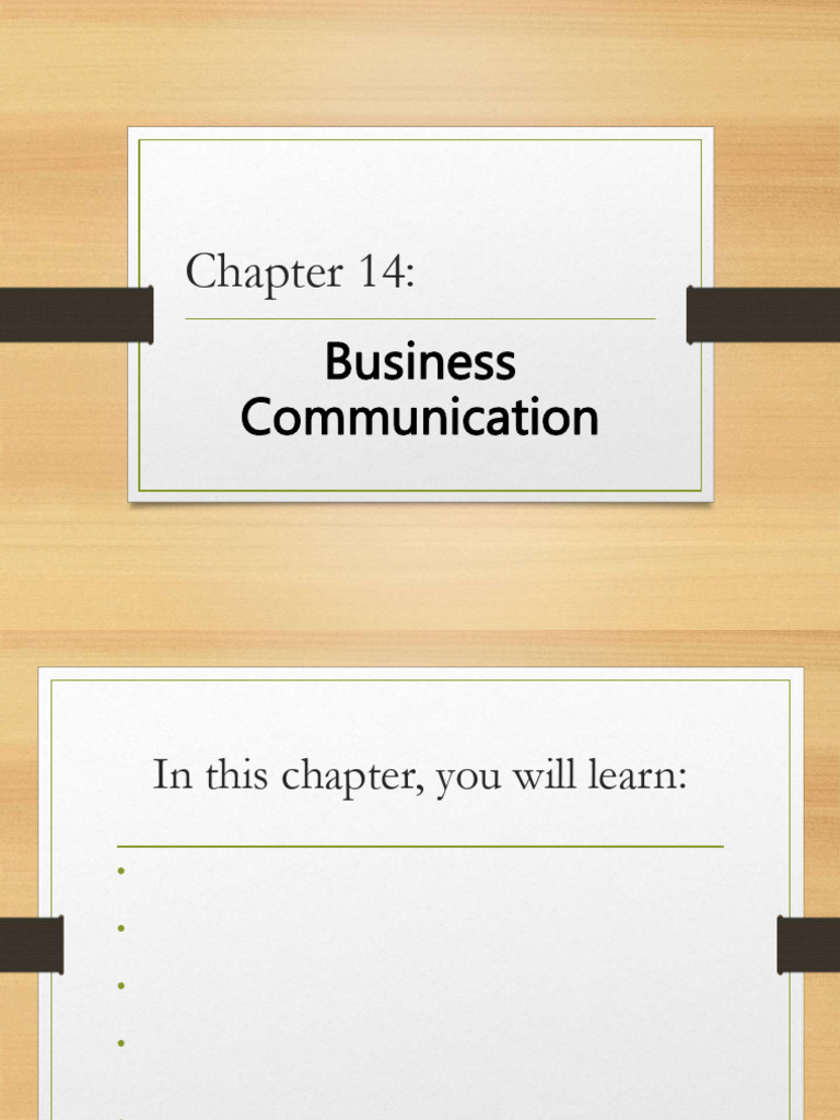 Chapter 14 Business Communication | PDF