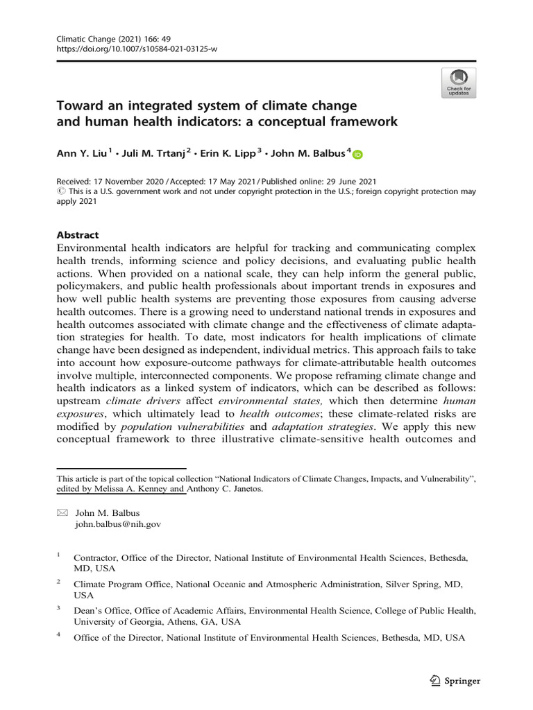 Concept Paper Climate Change | PDF