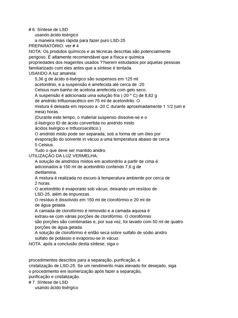 Como Fazer LSD #3 | PDF
