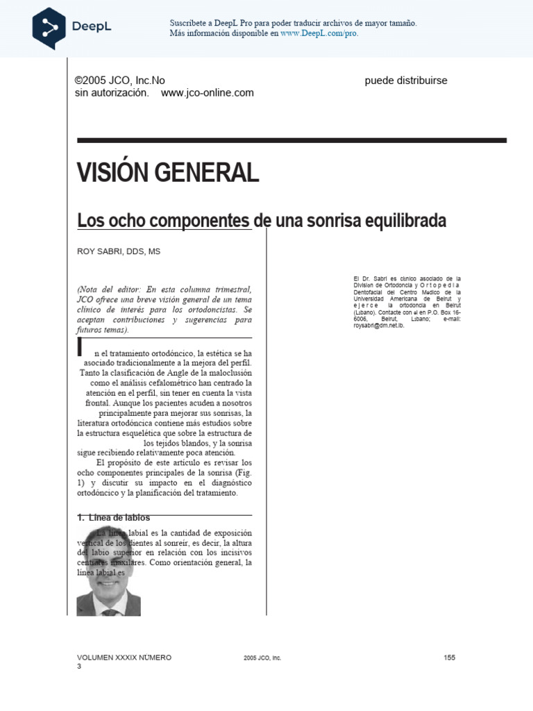 The Eight Components of A Balanced Smile Es | PDF