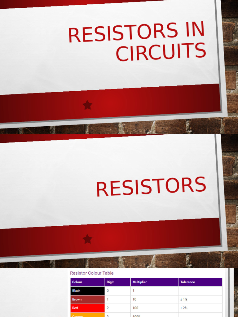F Resistors in Circuits | PDF