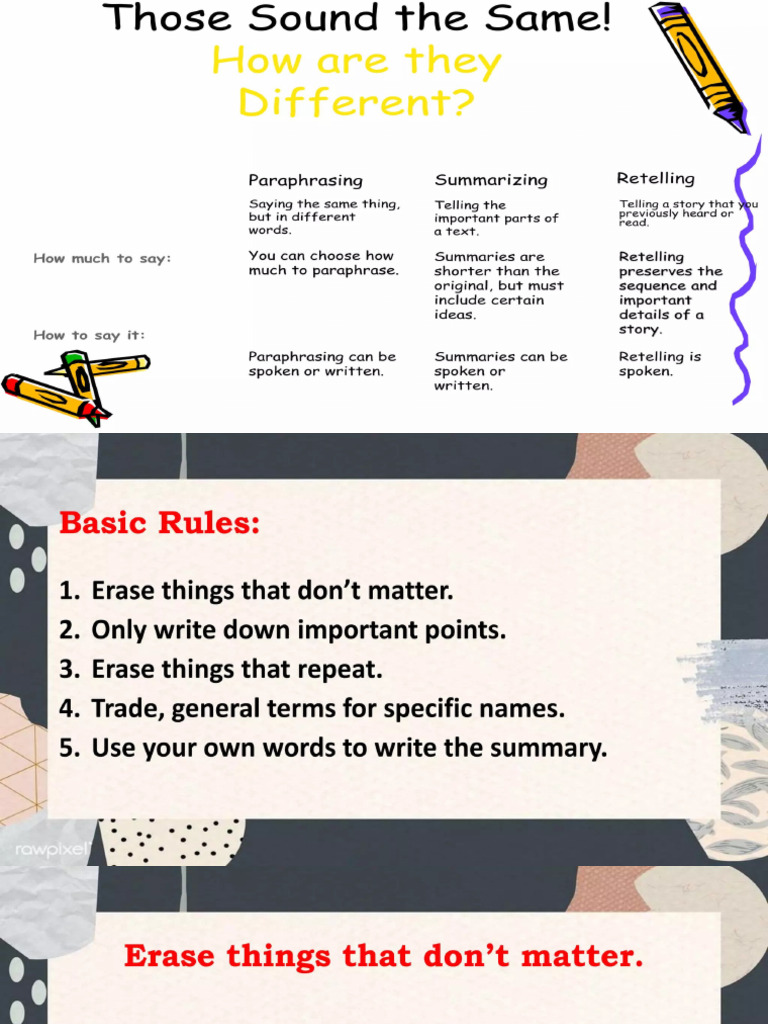 Lesson 8 Summarizing | PDF