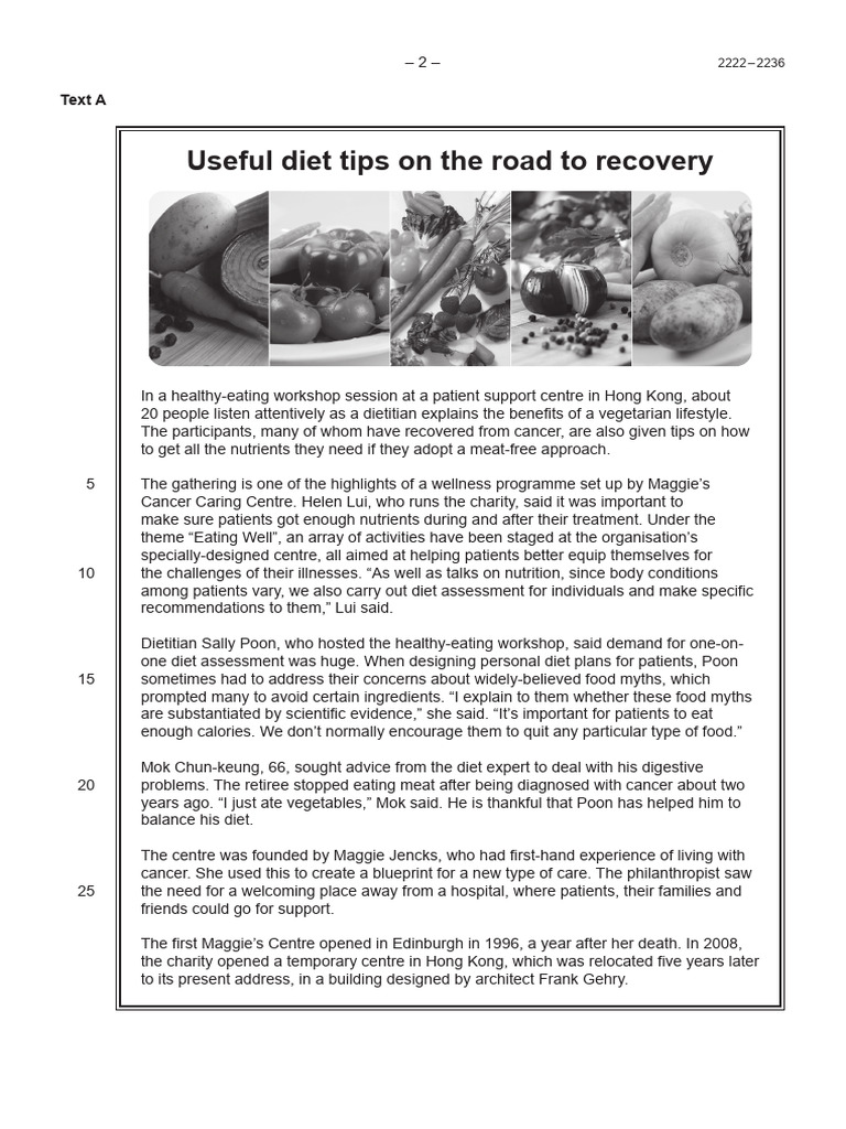 English - B - Paper - 2 - Reading - Comprehension - Text - Booklet - HL ...