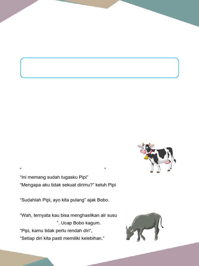 V Bahasa Indonesia Kelas 1 SD - Latihan Soal - Bab 6 | PDF